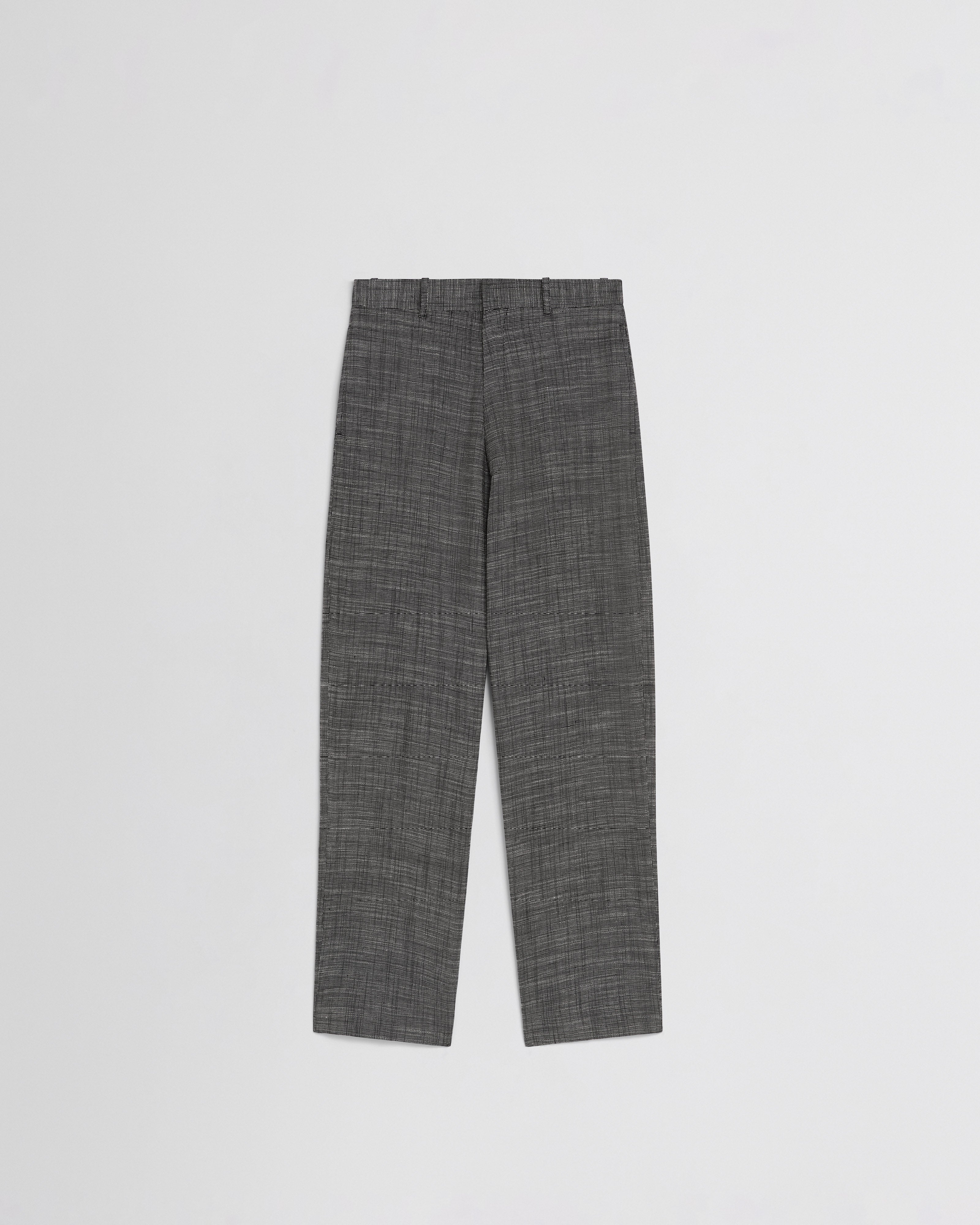 PHOEBE PHILO | DROP TROUSERS | BLUE GREY MELANGE SILK LINEN