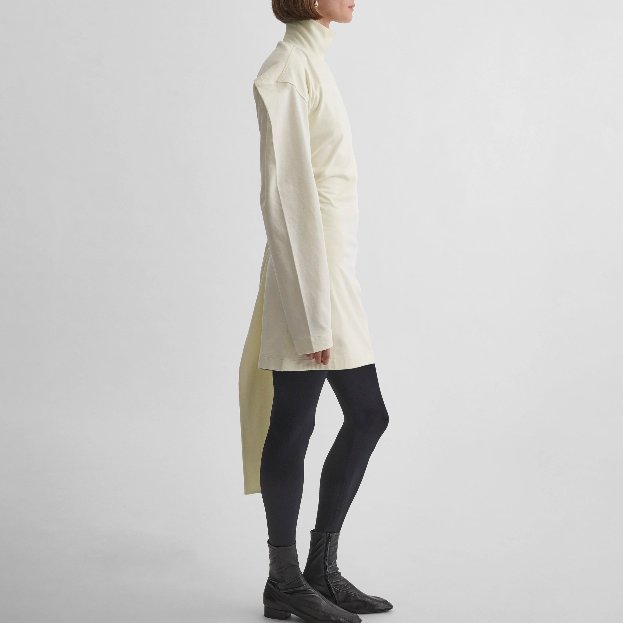 PHOEBE PHILO | OPEN BACK T-SHIRT DRESS | ACID VANILLA COTTON