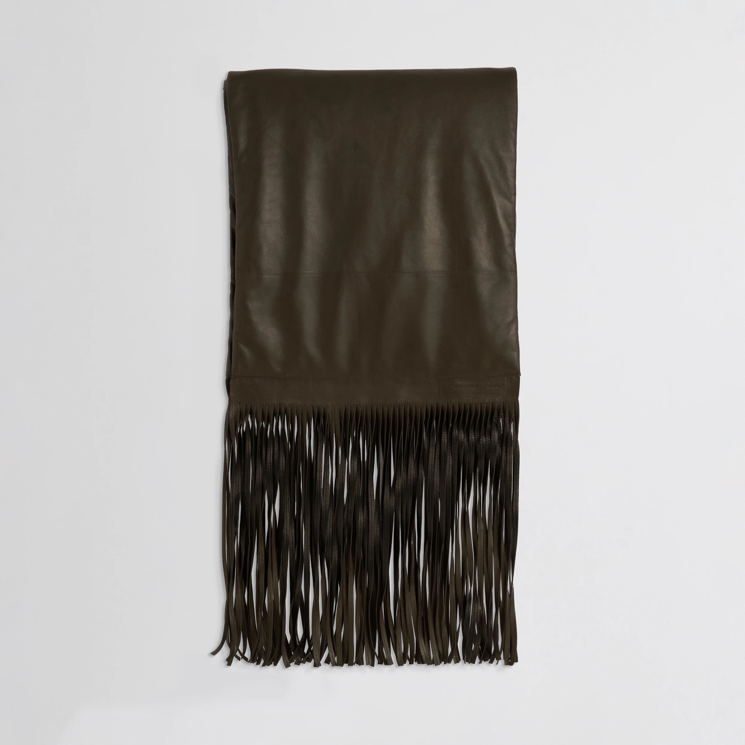 PHOEBE PHILO | PADDED SCARF | OLIVE BLACK LEATHER