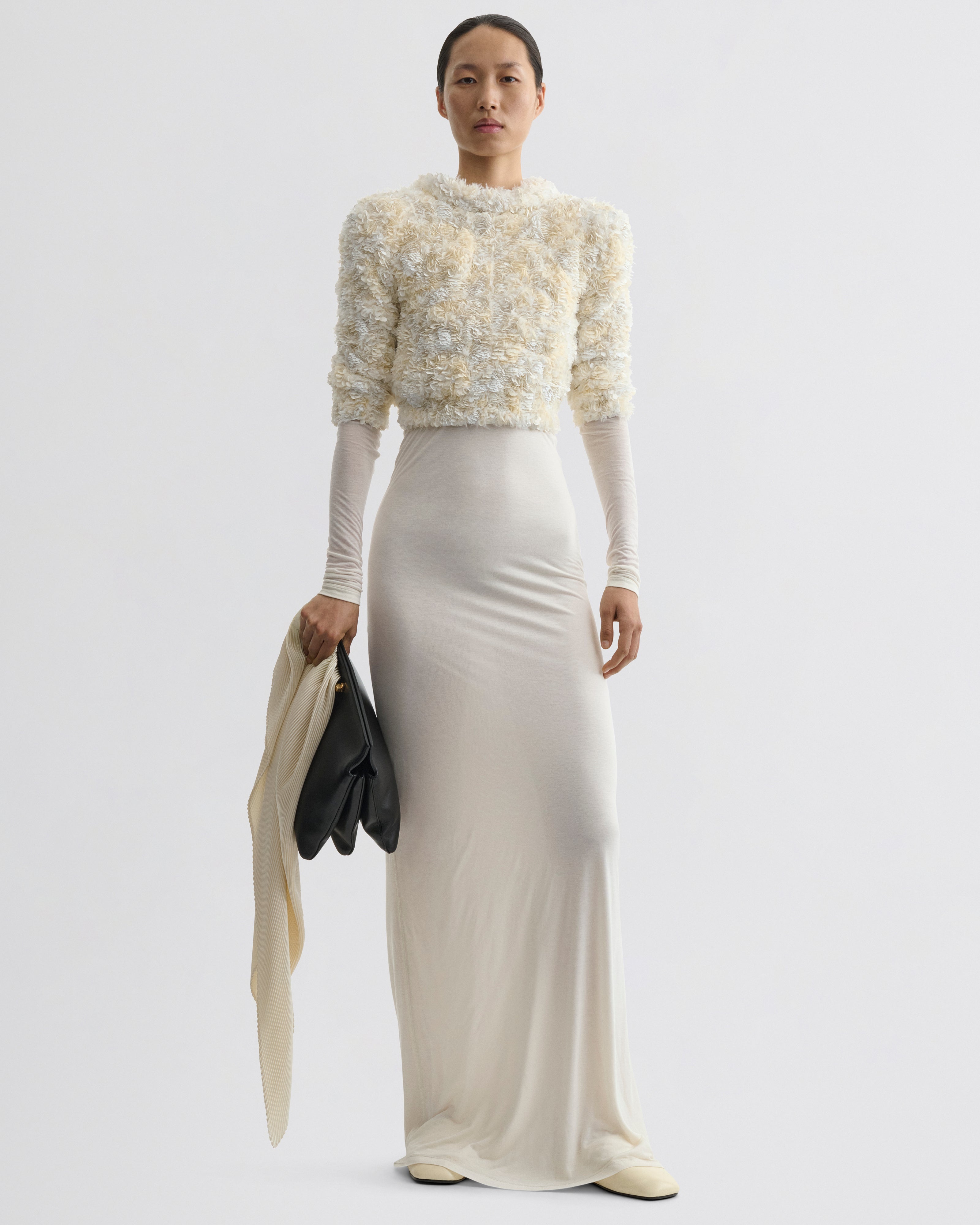 PHOEBE PHILO | CLUSTERED SEQUIN DRESS | IVORY JERSEY