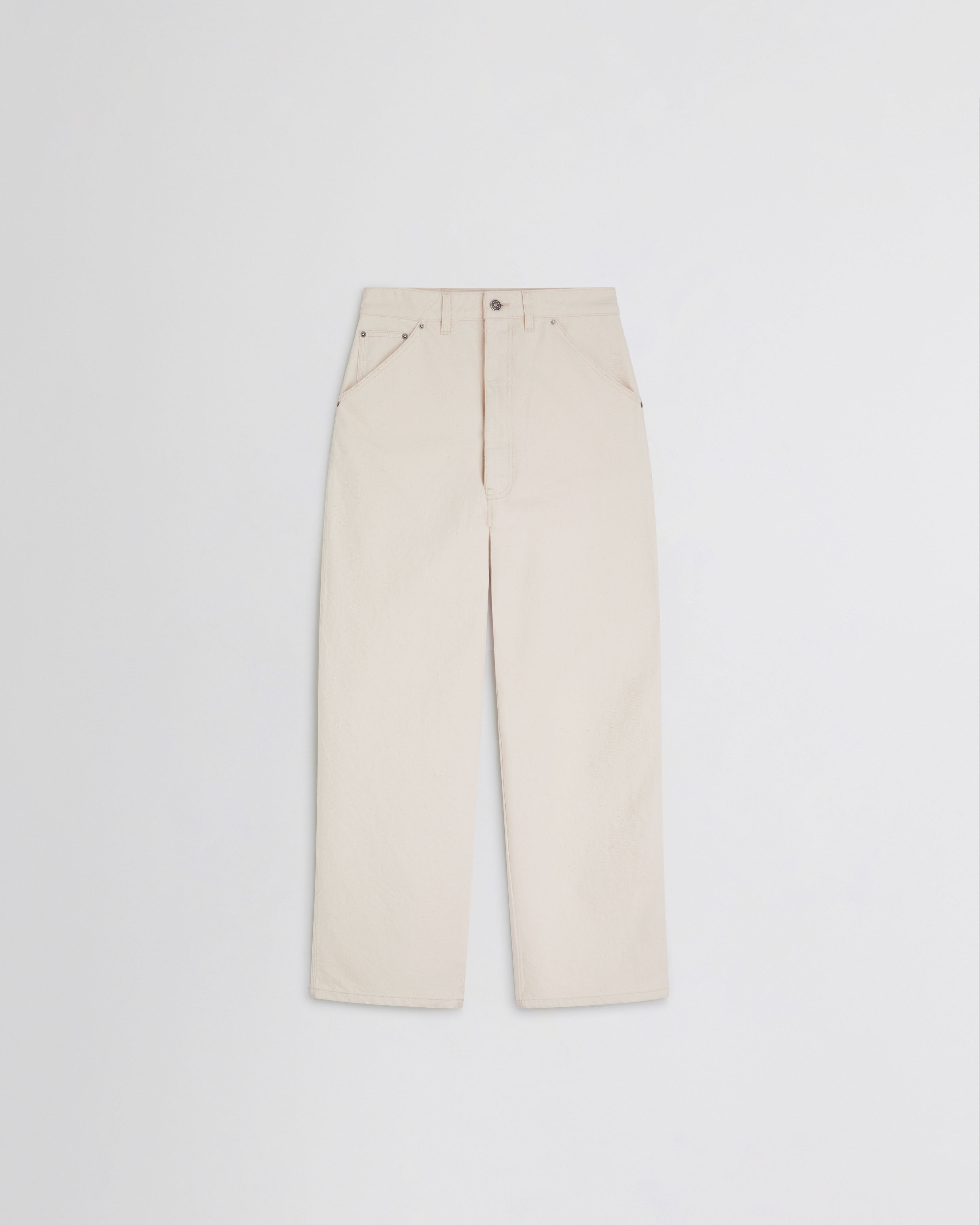 PHOEBE PHILO | CARPENTER JEANS | CREAM COTTON