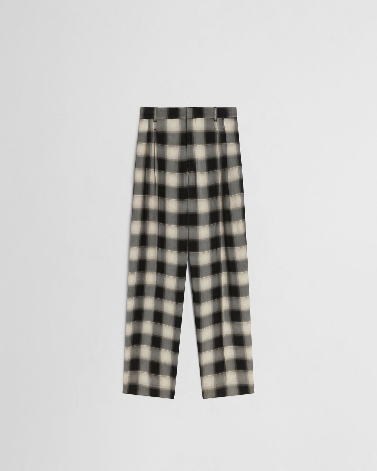PHOEBE PHILO | DOUBLE PLEAT TROUSERS | B/B CHECK VISCOSE