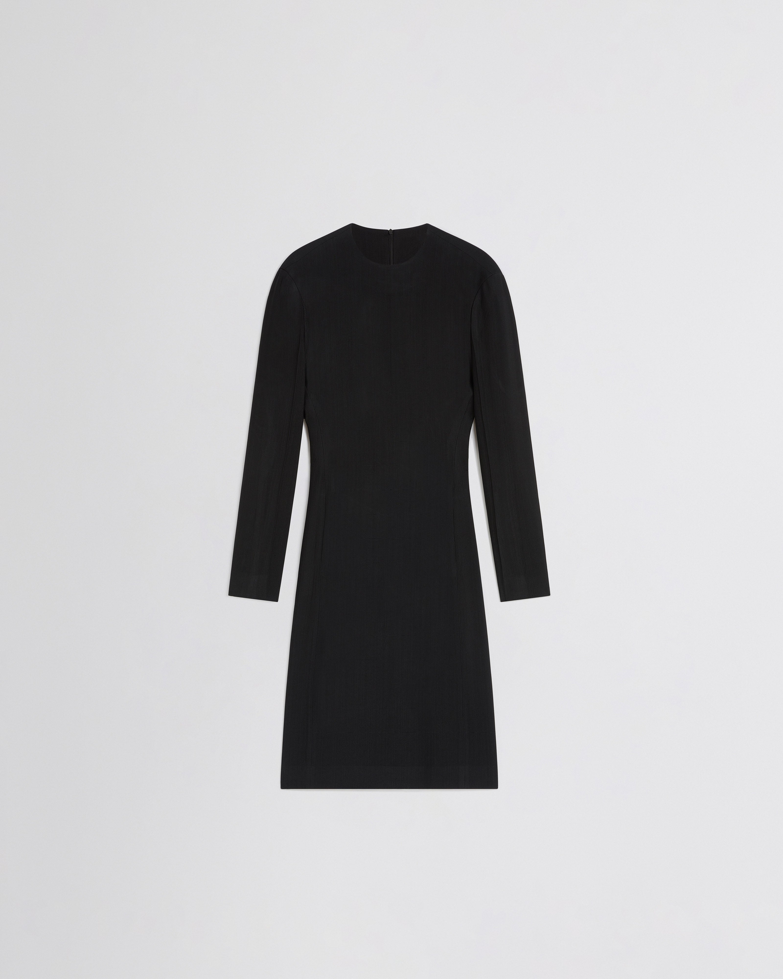 PHOEBE PHILO | KINKED TAILORED DRESS | BLACK VISCOSE