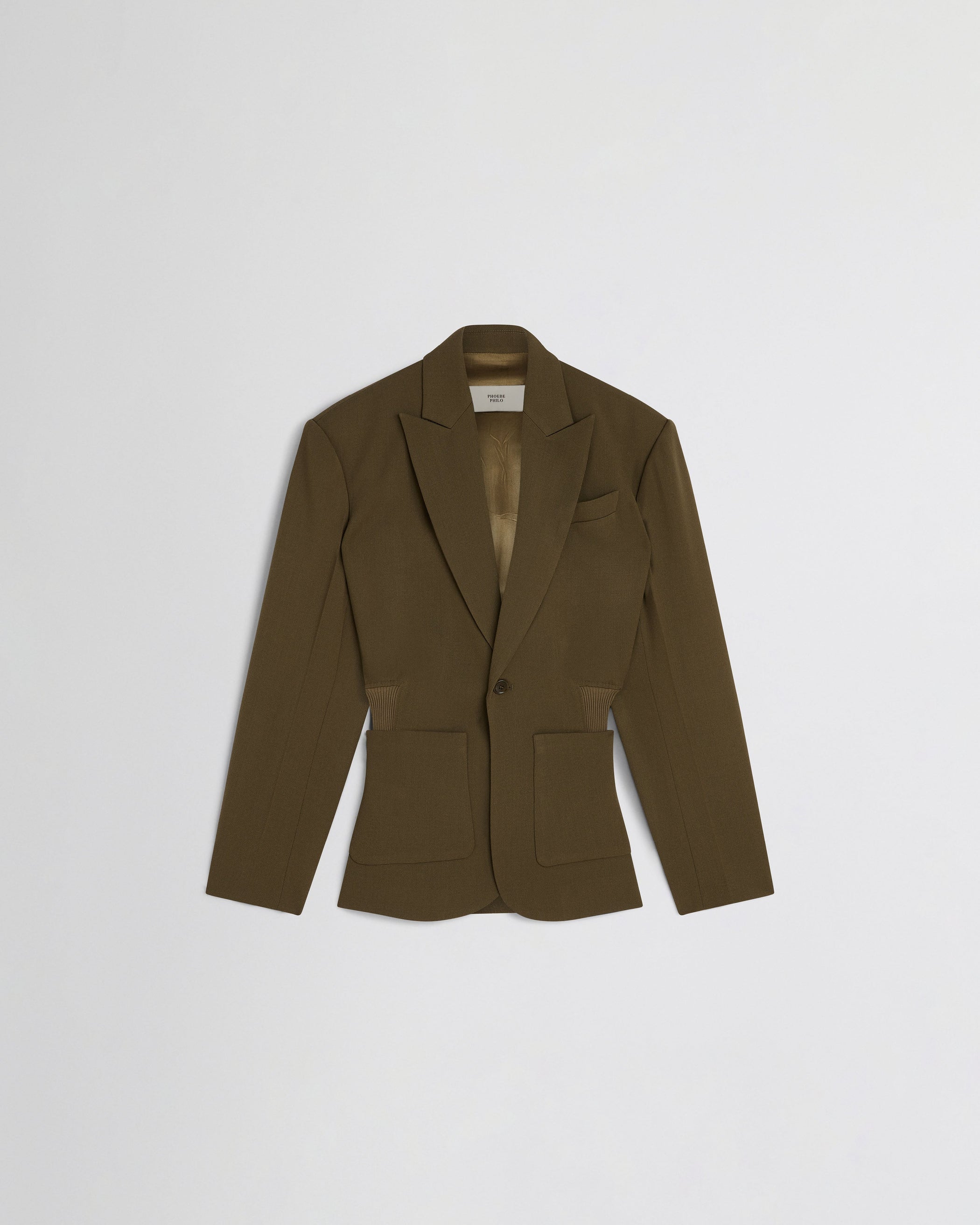 PHOEBE PHILO | KICK TAILORED JACKET | SALT AND PEPPER VISCOSE